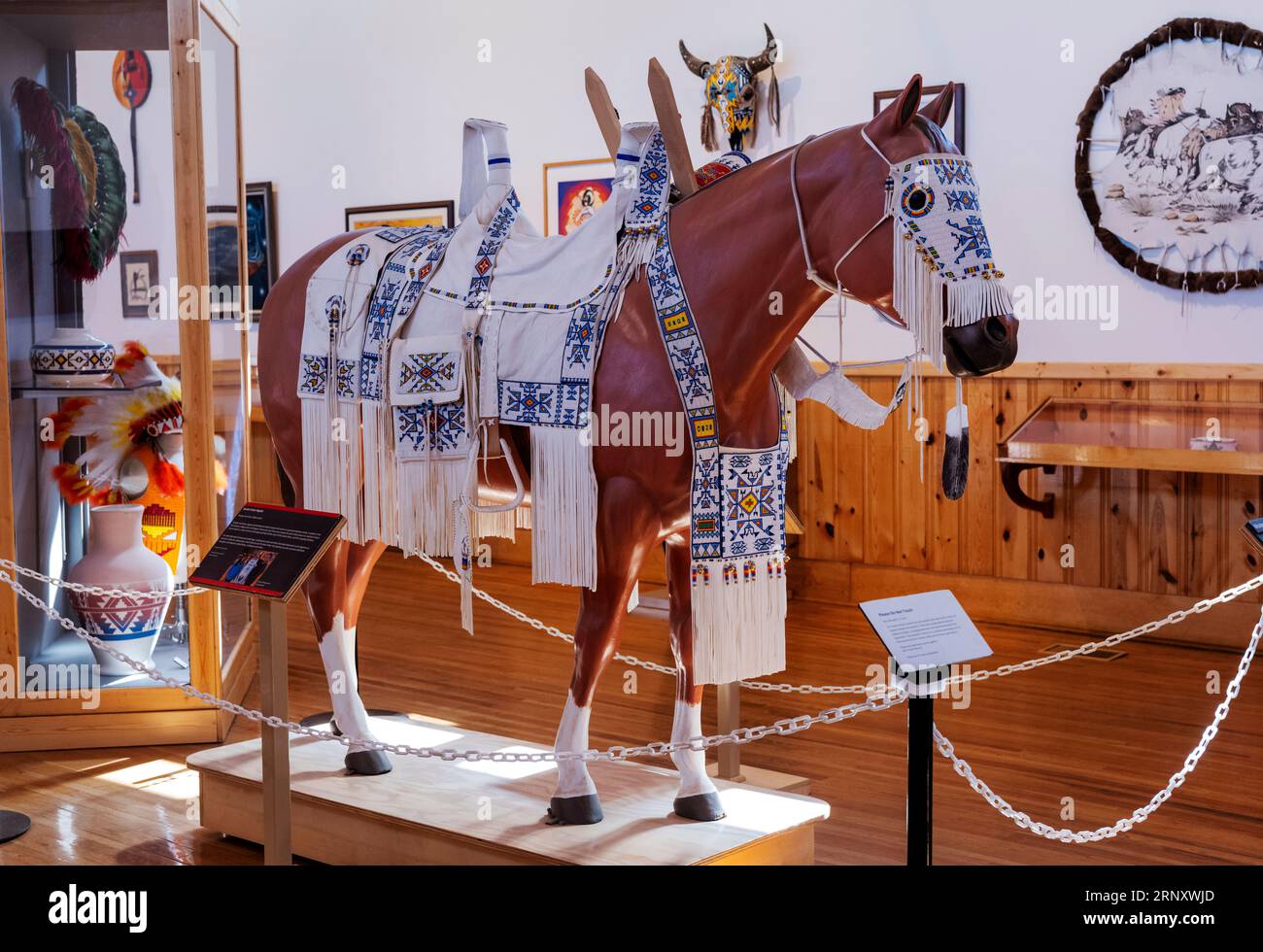 Crazy Horse Memorial; interior museum displays; Custer City; South ...