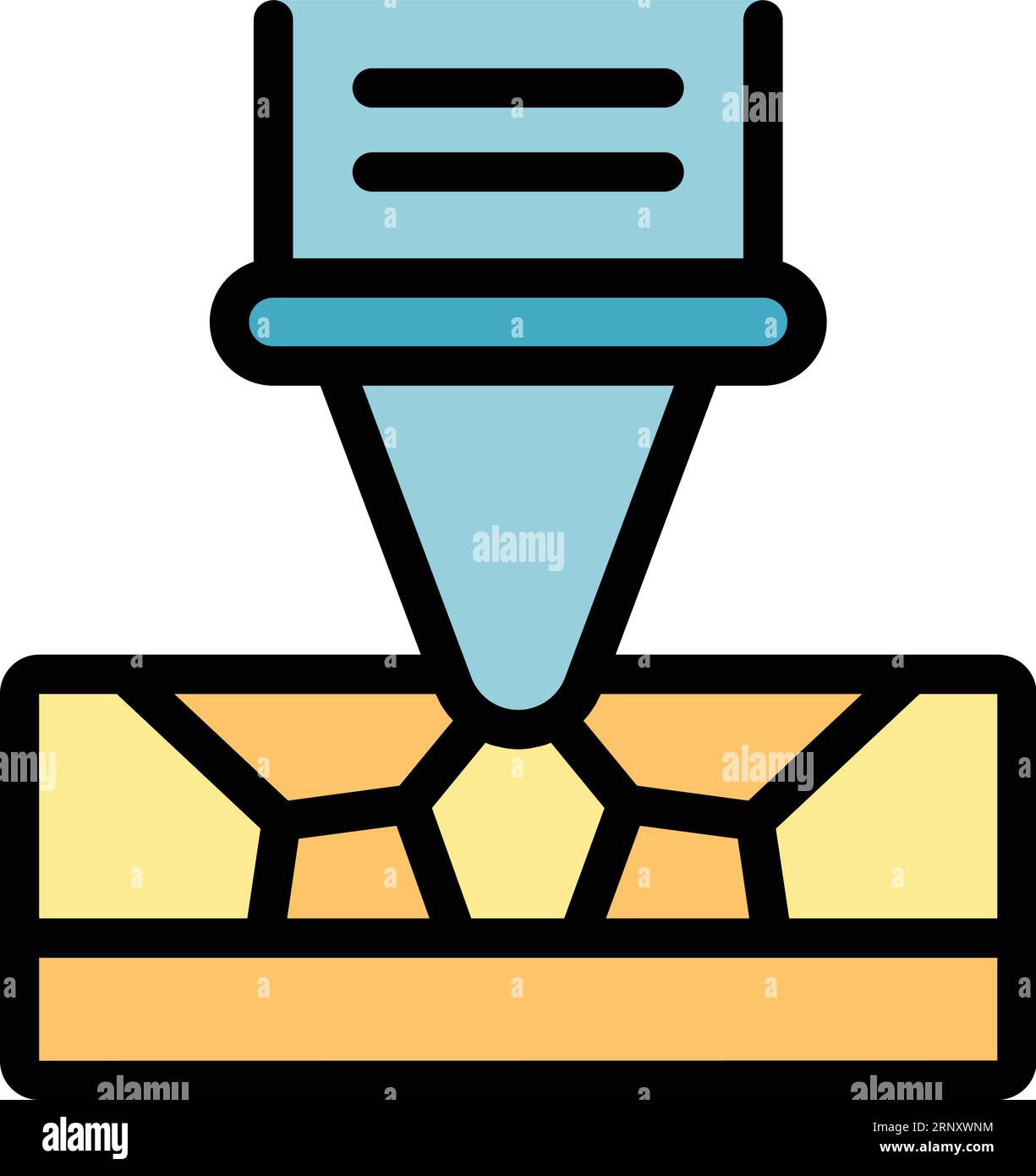 Glue floor icon outline vector. Wood tile. Home texture color flat ... Glue floor icon outline vector. Wood tile. Home texture color flat ...