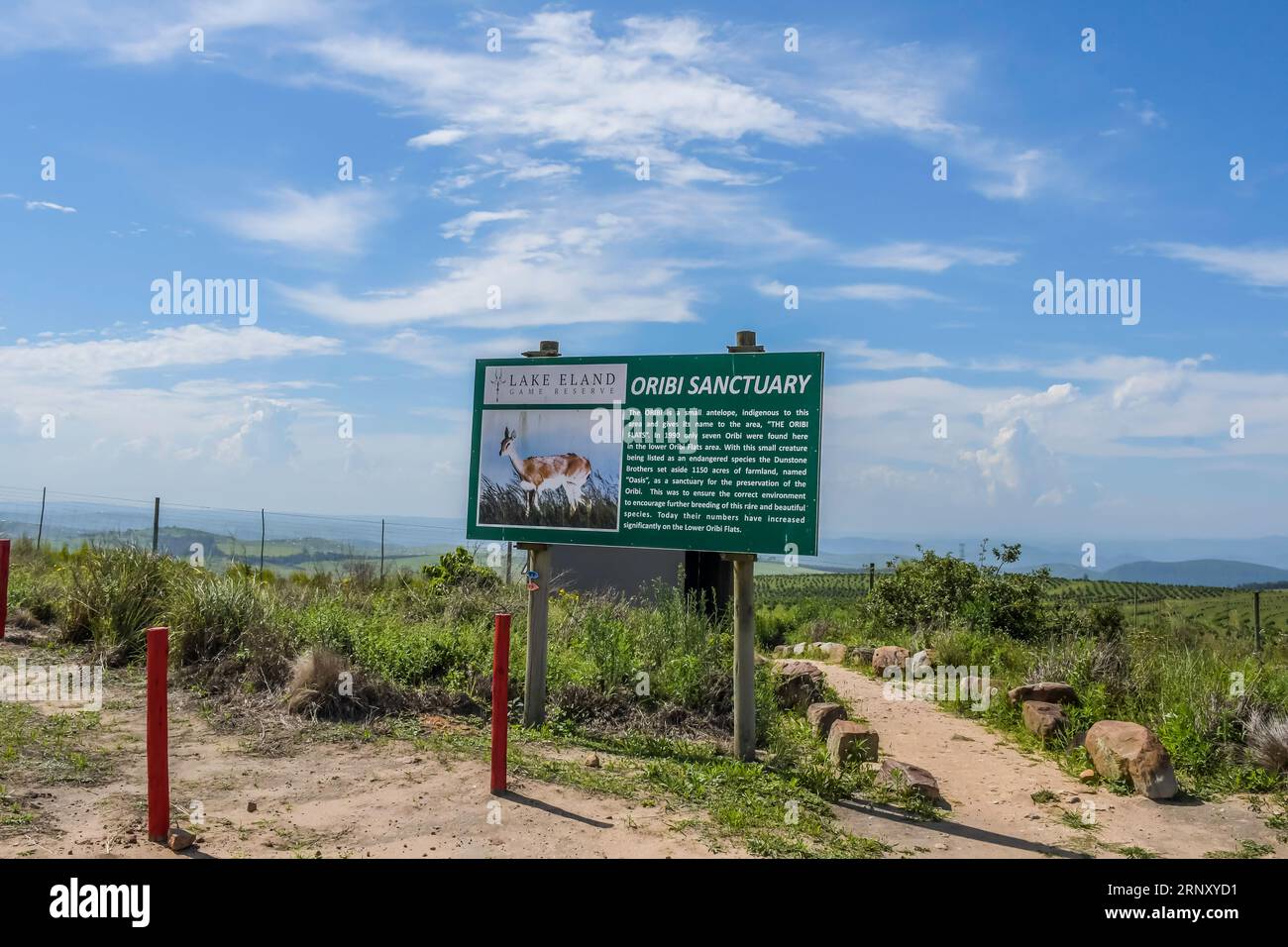 Lake Eland Nature reserve in Oribi gorge with a hanging suspension ...