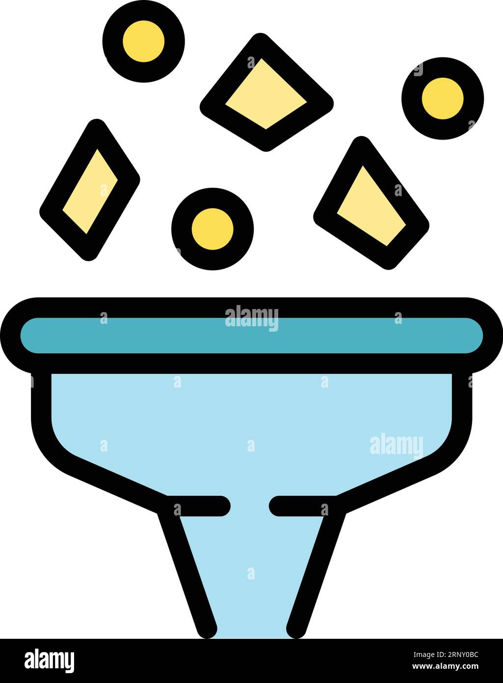 Mine funnel icon outline vector. Gold game. Coal miner color flat Stock ...