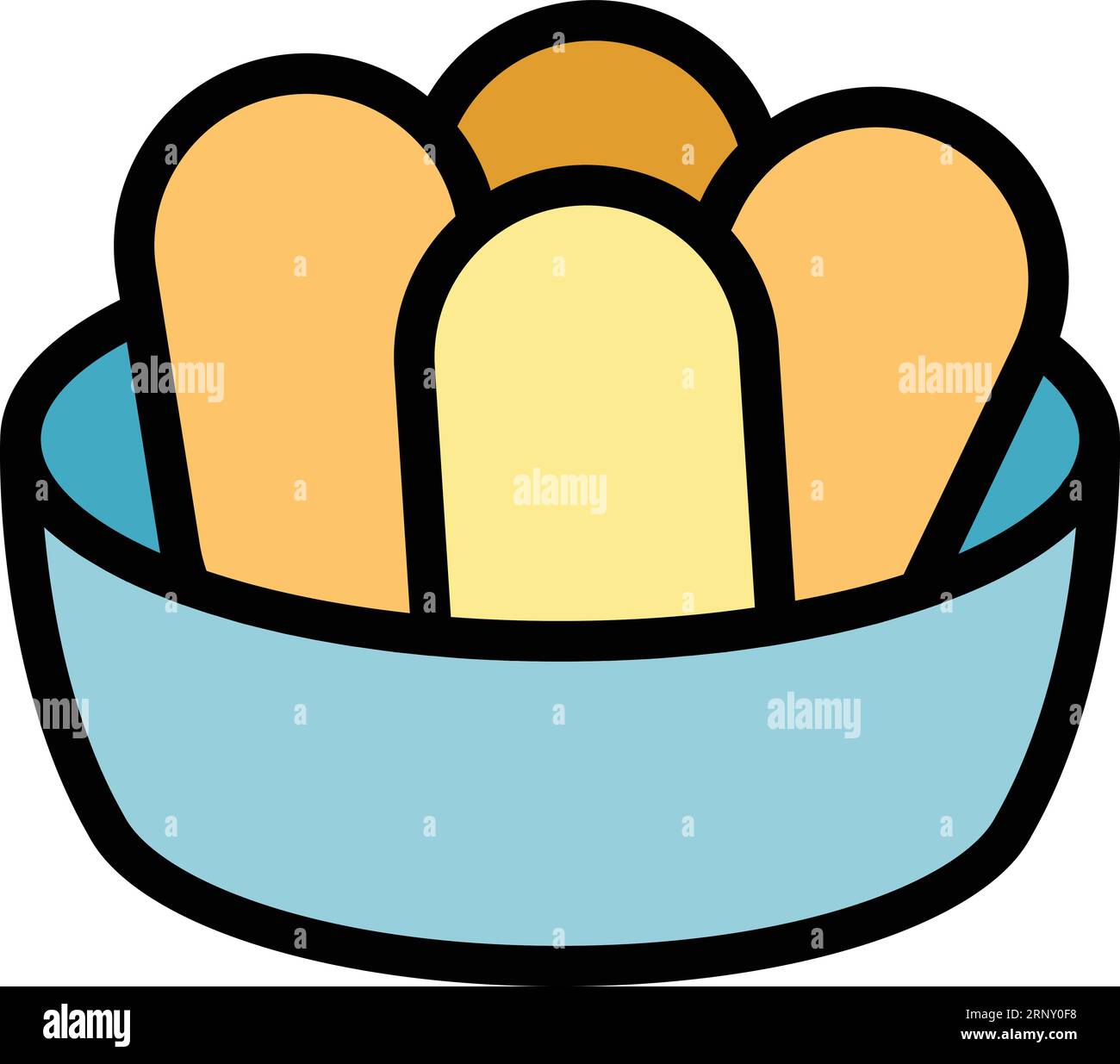 Nugget food icon outline vector. American food. Fast meat color flat ...
