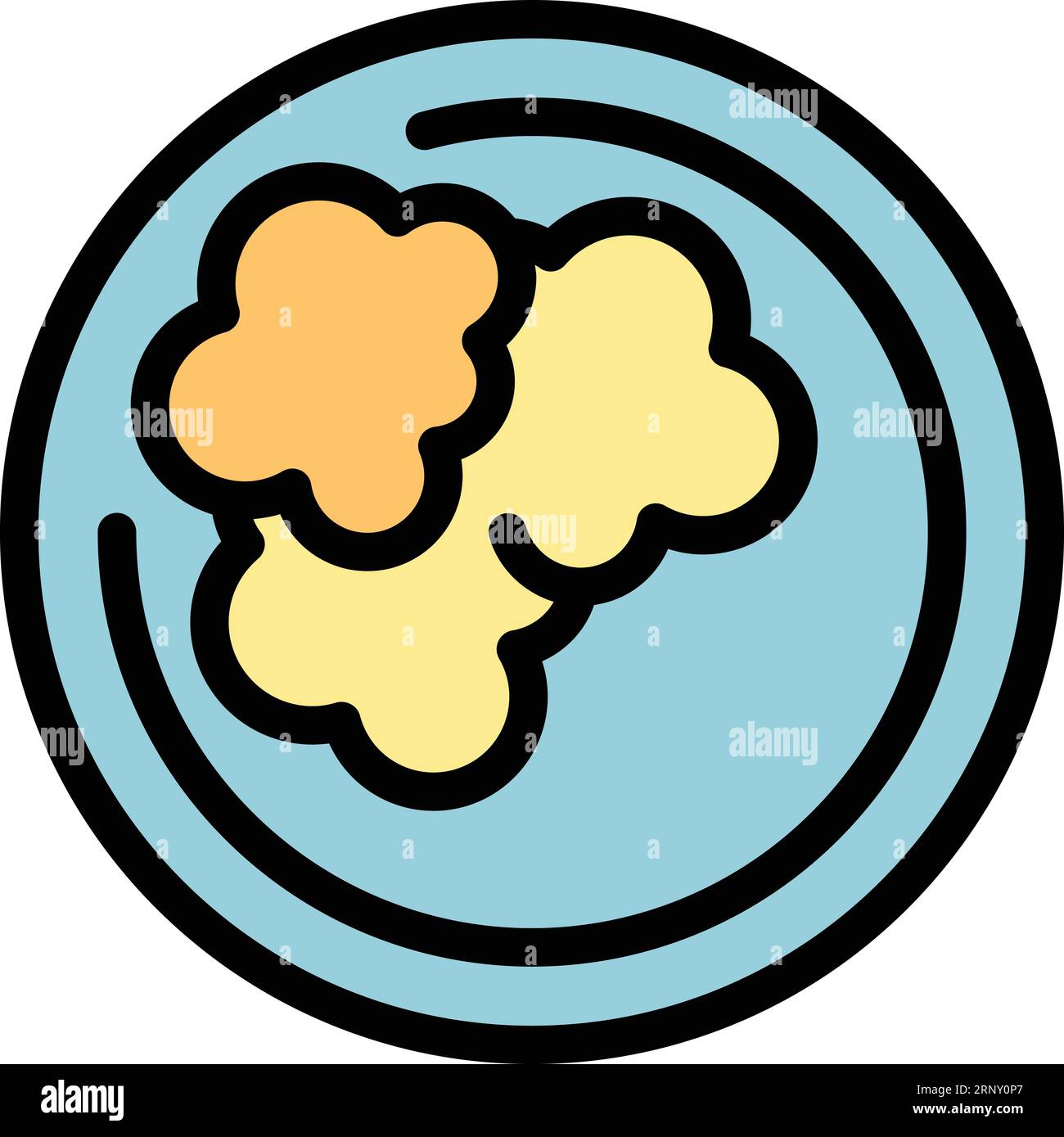 Fried box icon outline vector. Chicken food. Food crispy color flat ...