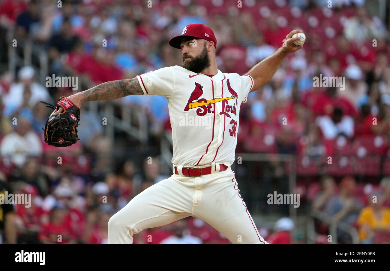 St. Louis Cardinals starting pitcher Drew Rom throws during the first ...
