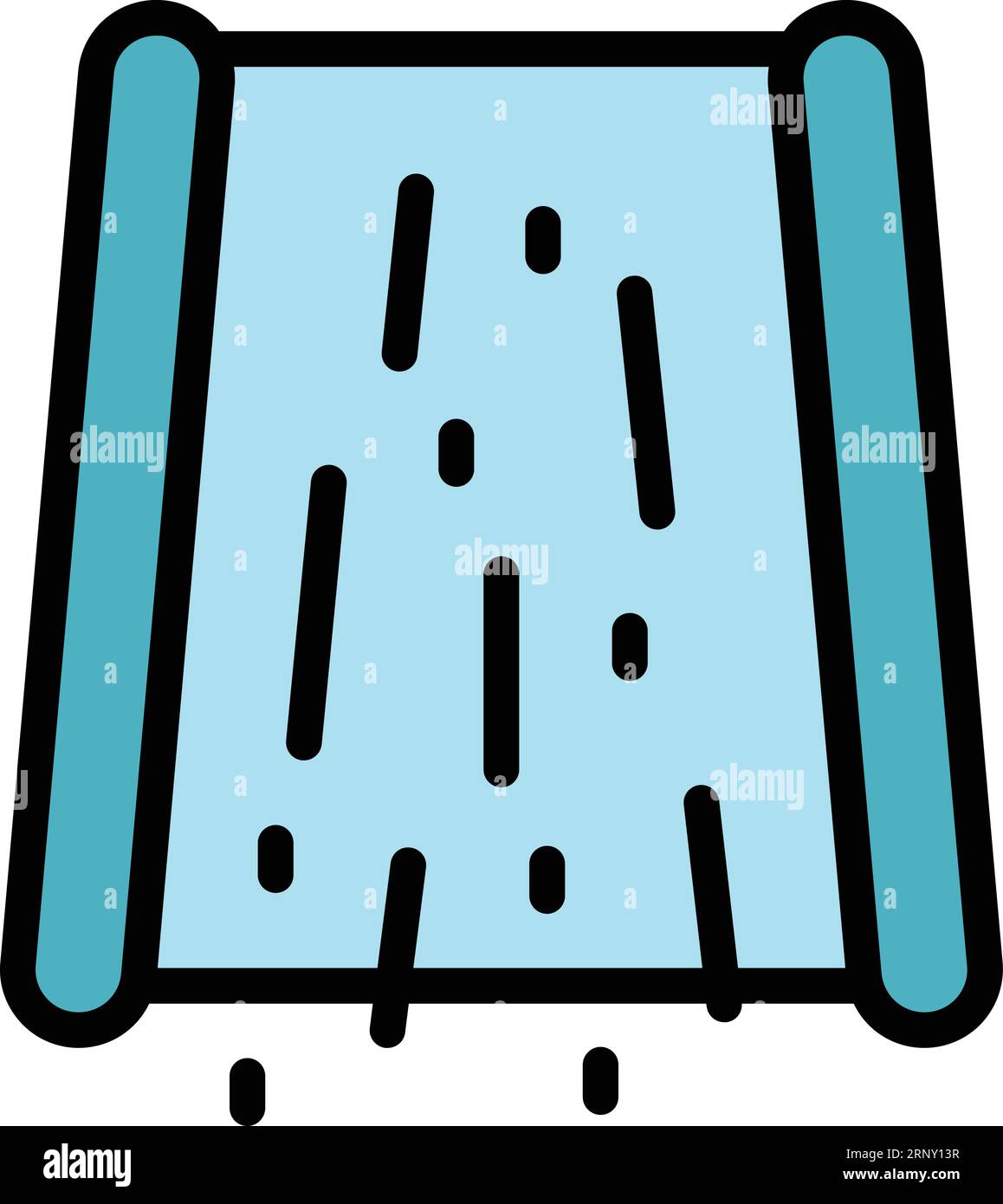 Gold mine slide icon outline vector. Game treasure. Dig money color ...