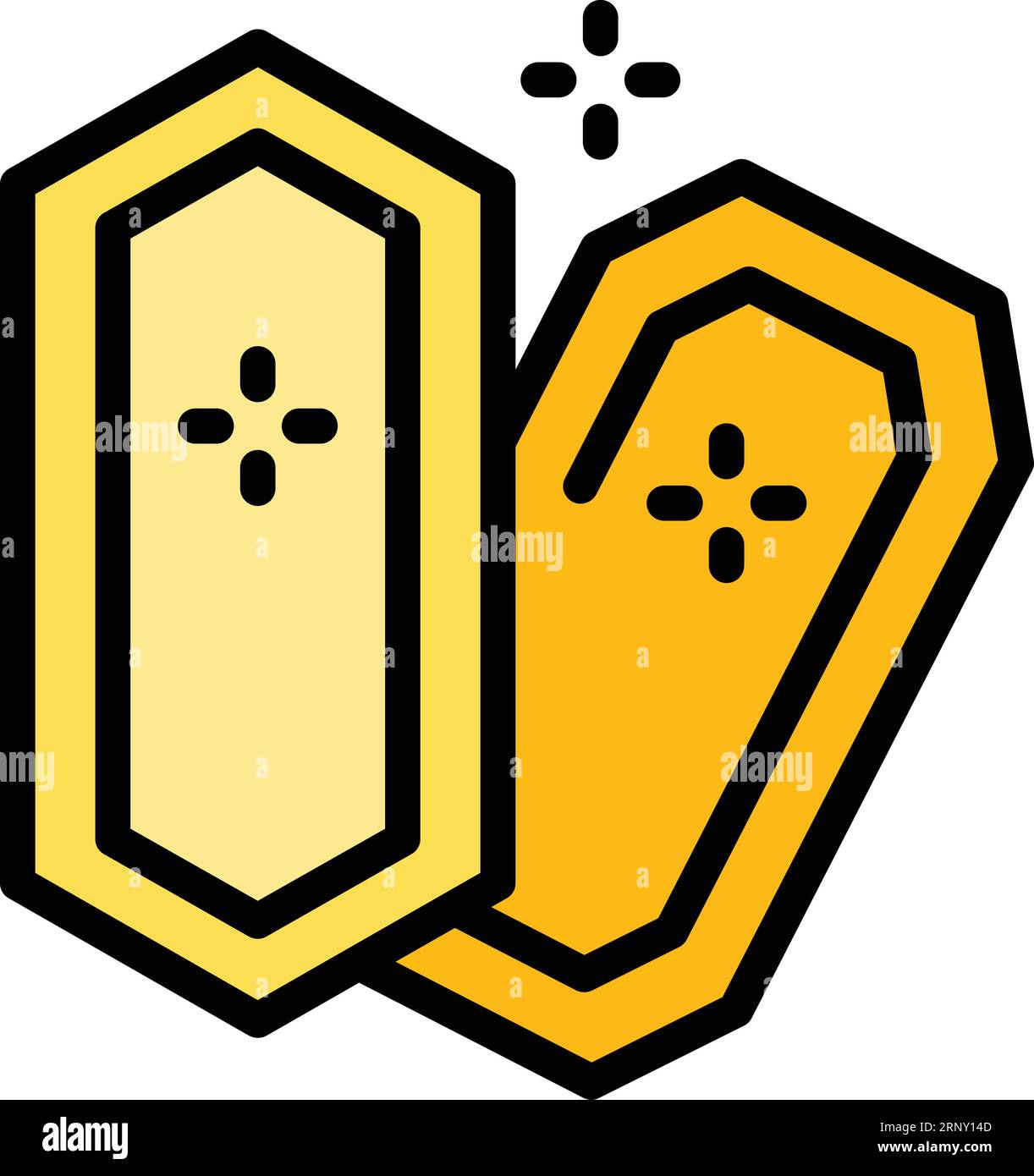 Gold icon outline vector. Game ore. Dig quarry color flat Stock Vector Image & Art - Alamy