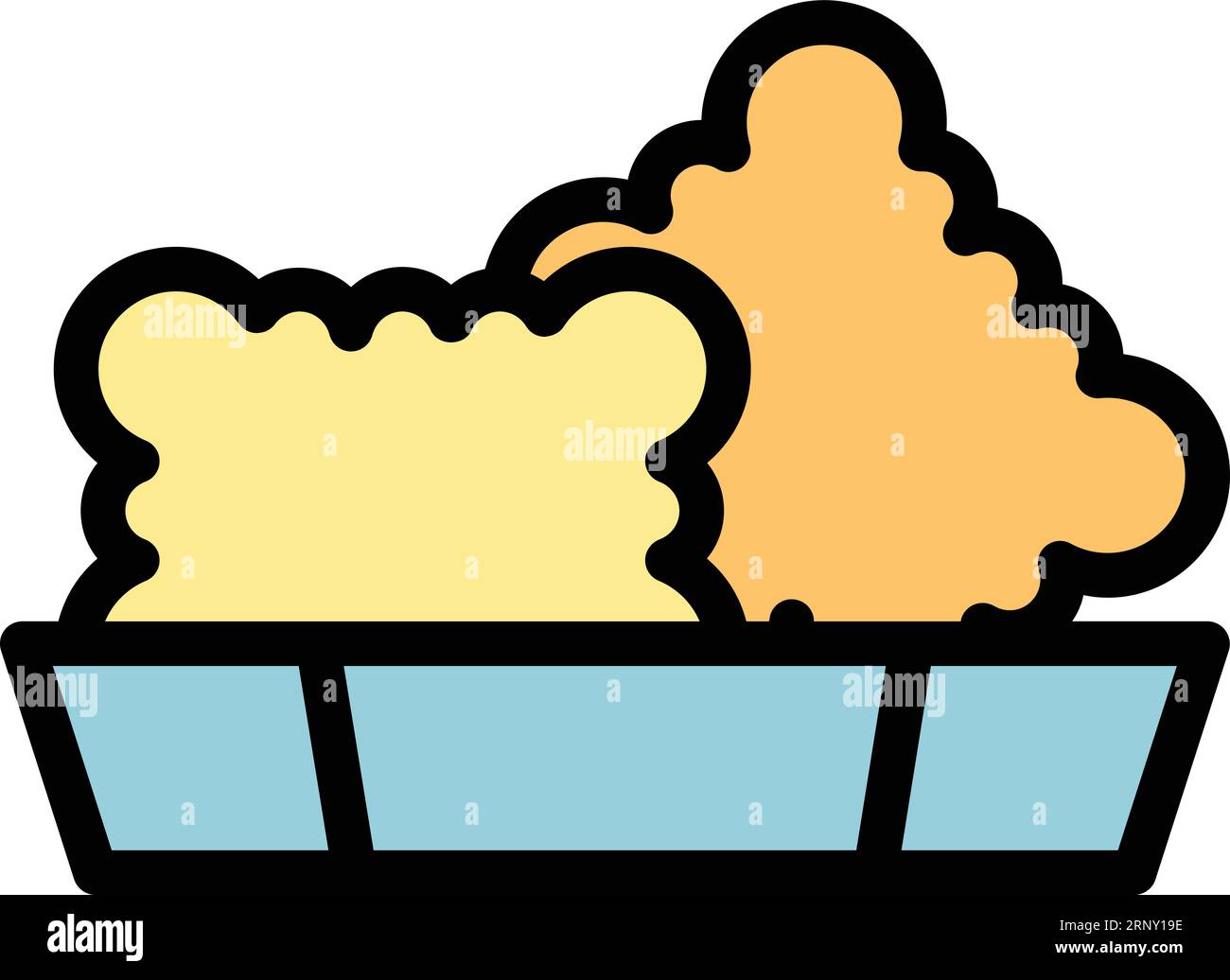 Crispy food icon outline vector. Fry food. Chicken meat color flat ...