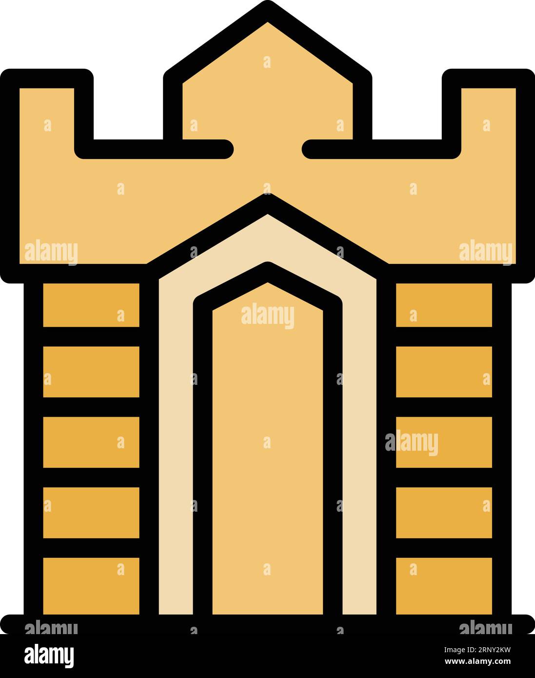 Culture building icon outline vector. Myanmar day. Landmark national ...