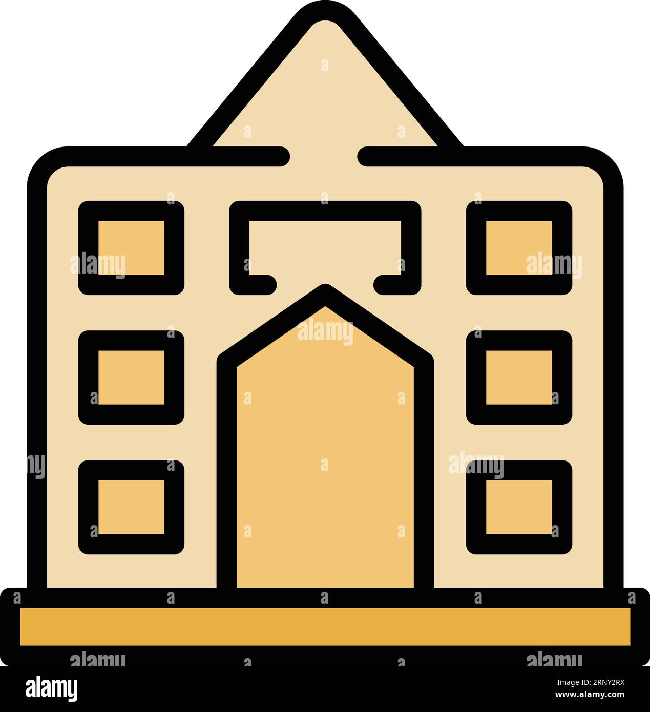 Culture building icon outline vector. National landmark. People union ...
