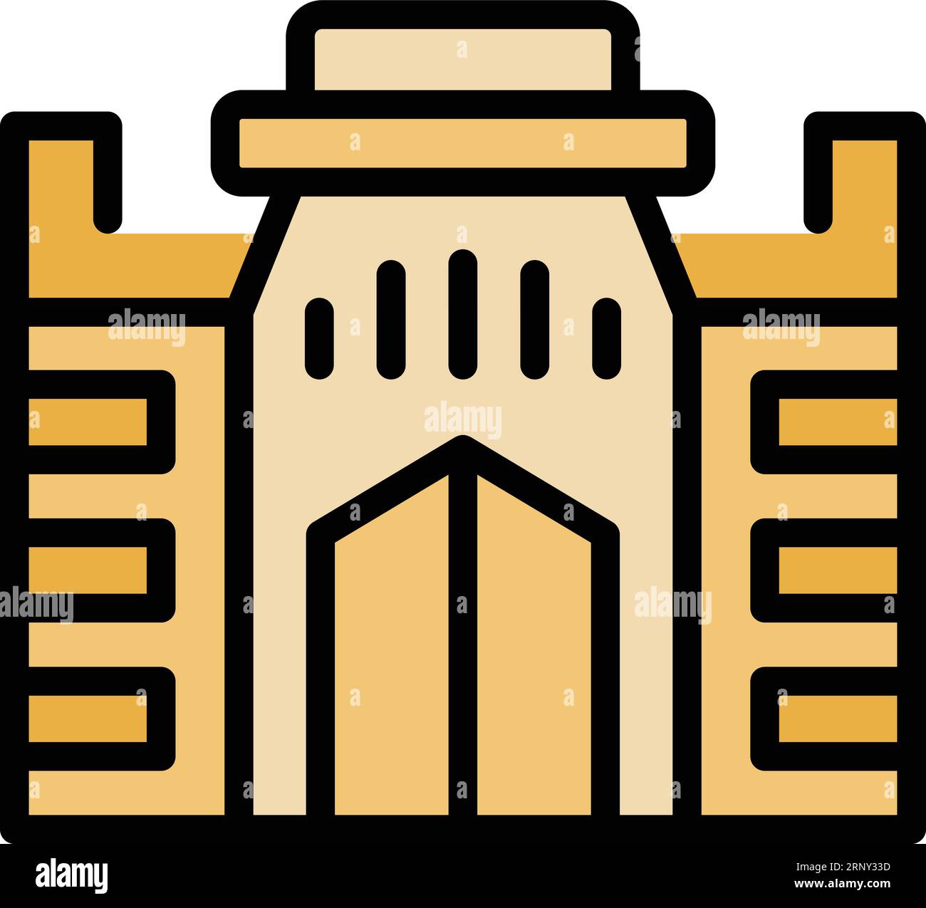 Landmark building icon outline vector. Architecture culture. Union ...