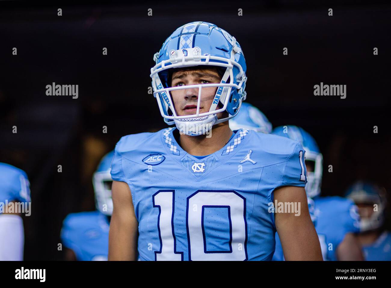 Charlotte, NC, USA. 2nd Sep, 2023. North Carolina Tar Heels quarterback ...