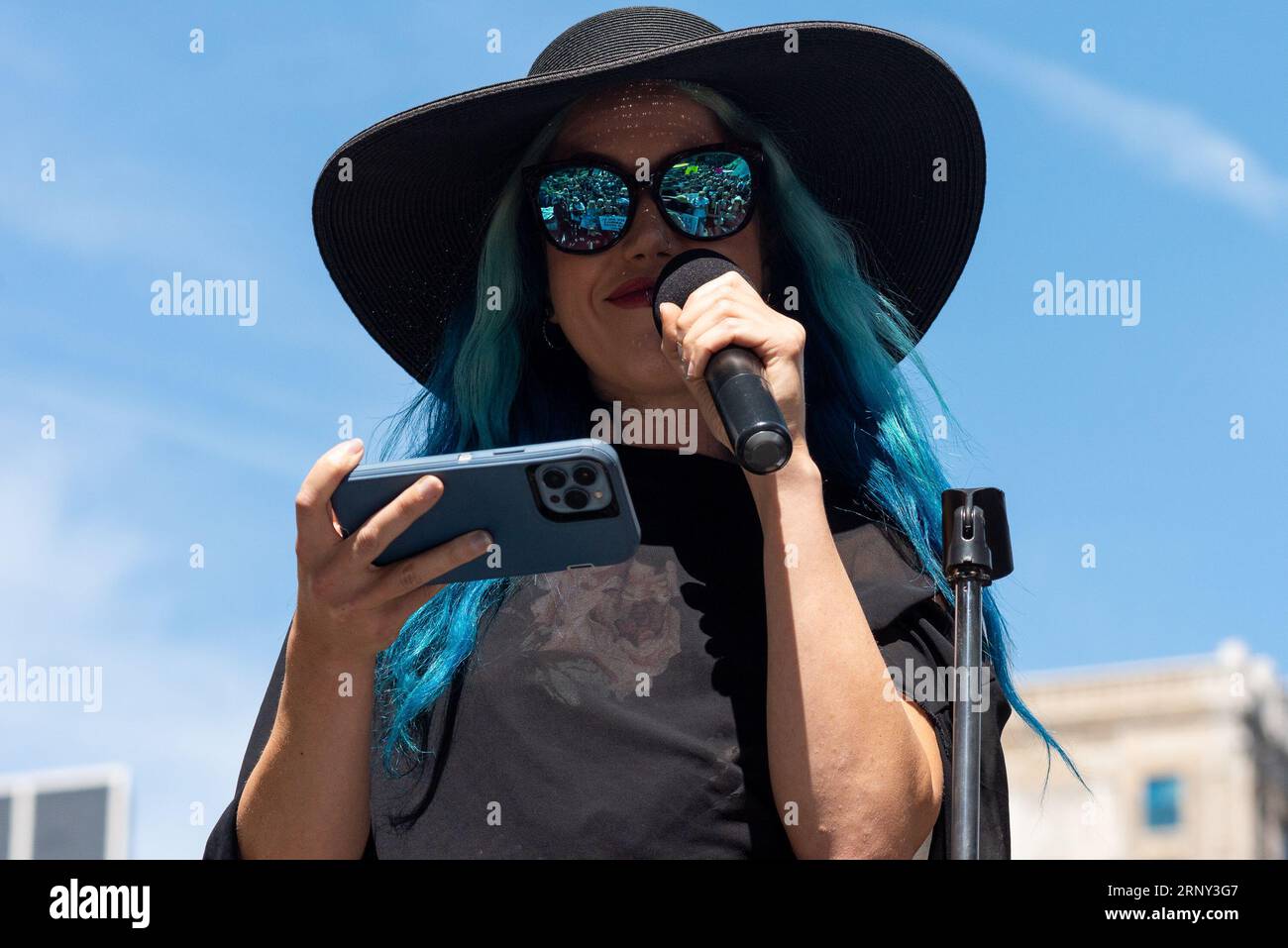 New York, USA. 21st July, 2023. Alissa White-Gluz, singer of the metal ...