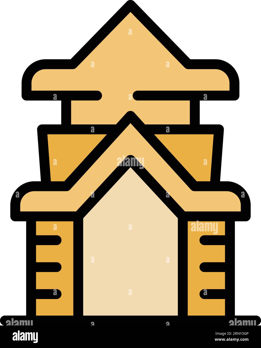 Myanmar icon outline vector. National day. Culture day color flat Stock ...