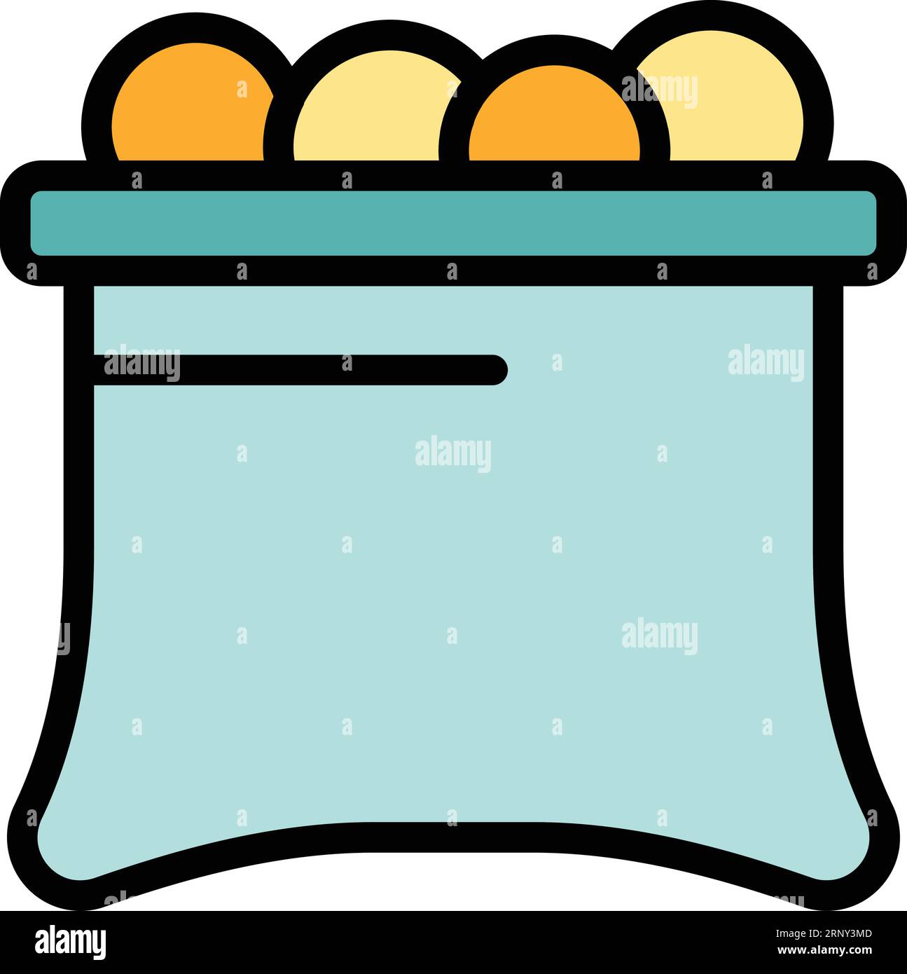 Sack potato icon outline vector. City day. Country world color flat ...