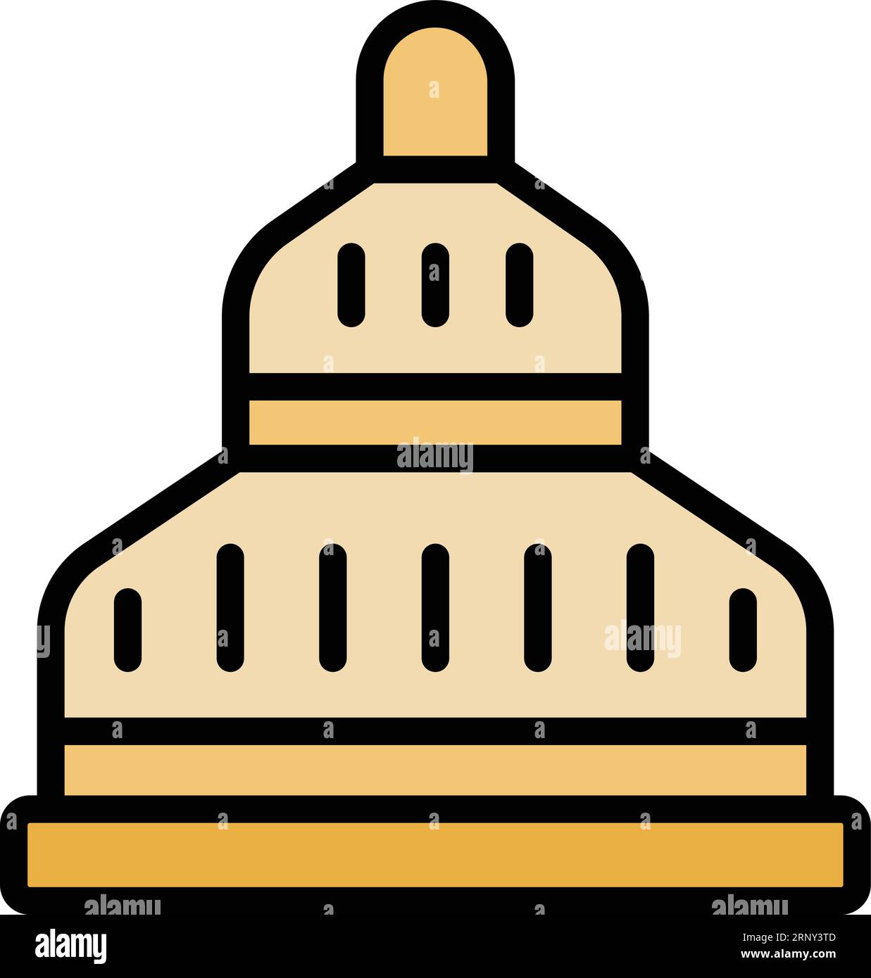 Myanmar temple icon outline vector. National day. Architecture culture ...