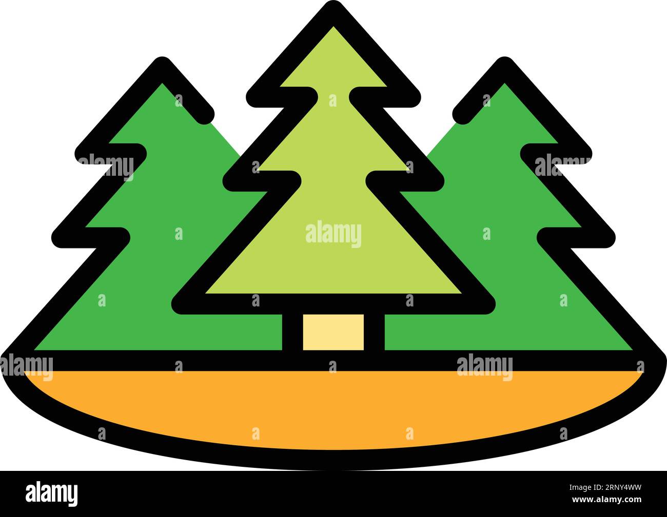 Belarus forest icon outline vector. Tourism map. Revolution travel ...
