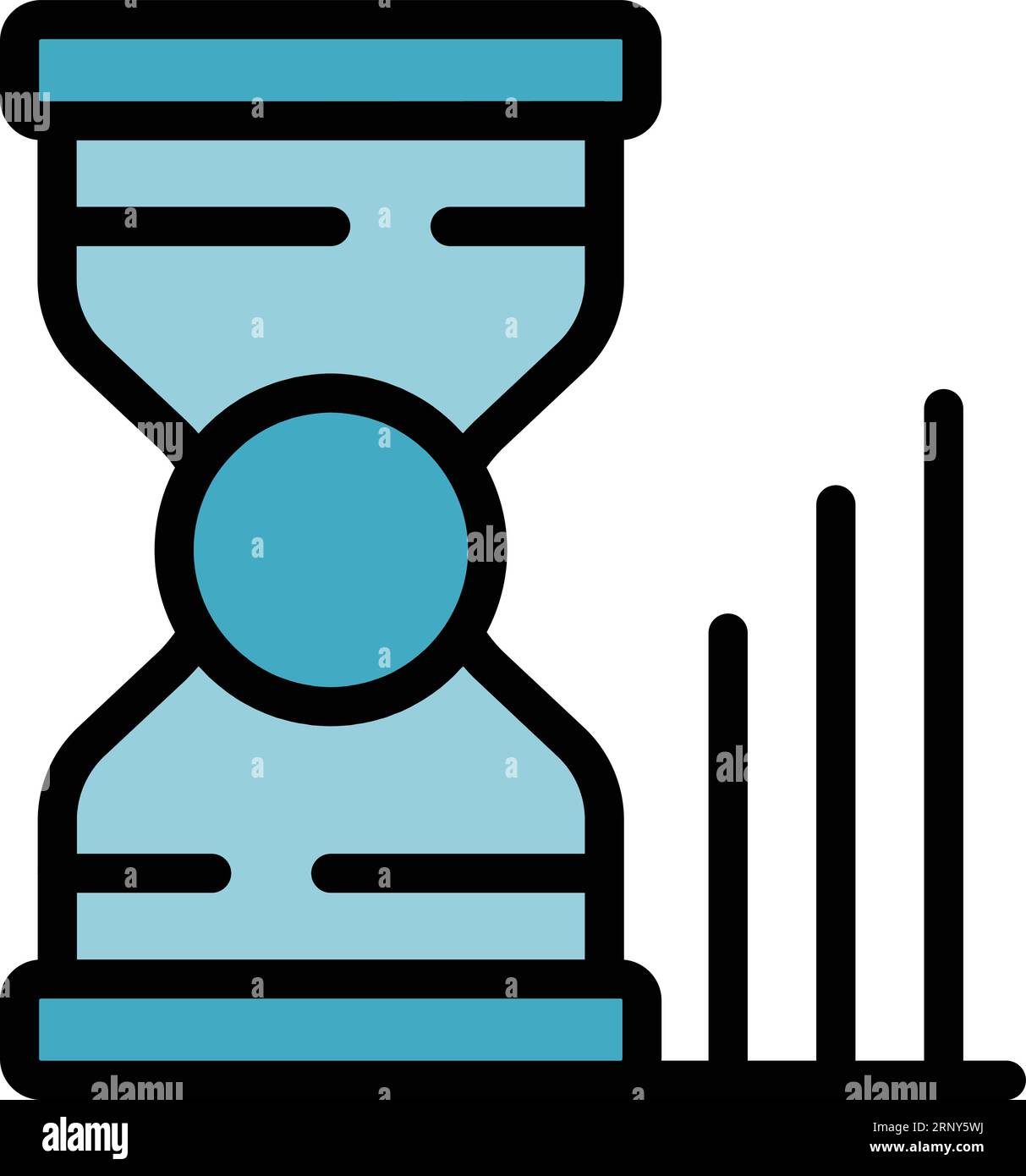 Hourglass manager icon outline vector. Top people. Business worker ...