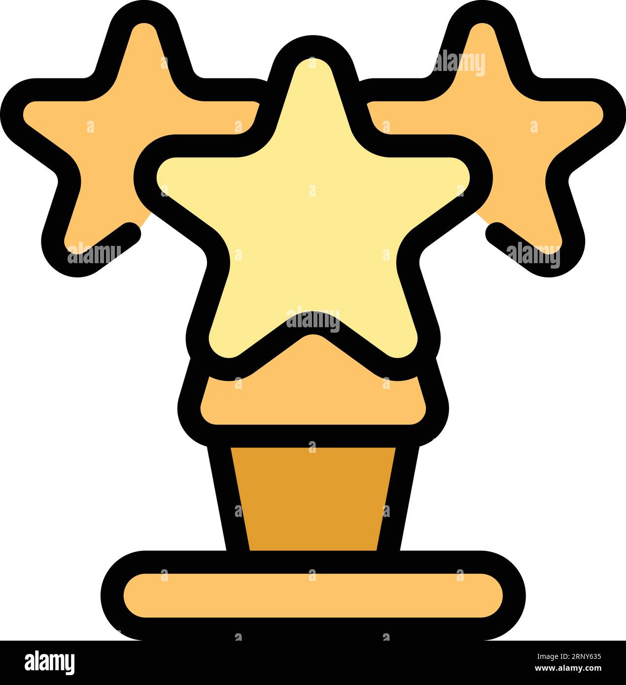 Star cup icon outline vector. Business team. Report project color flat ...