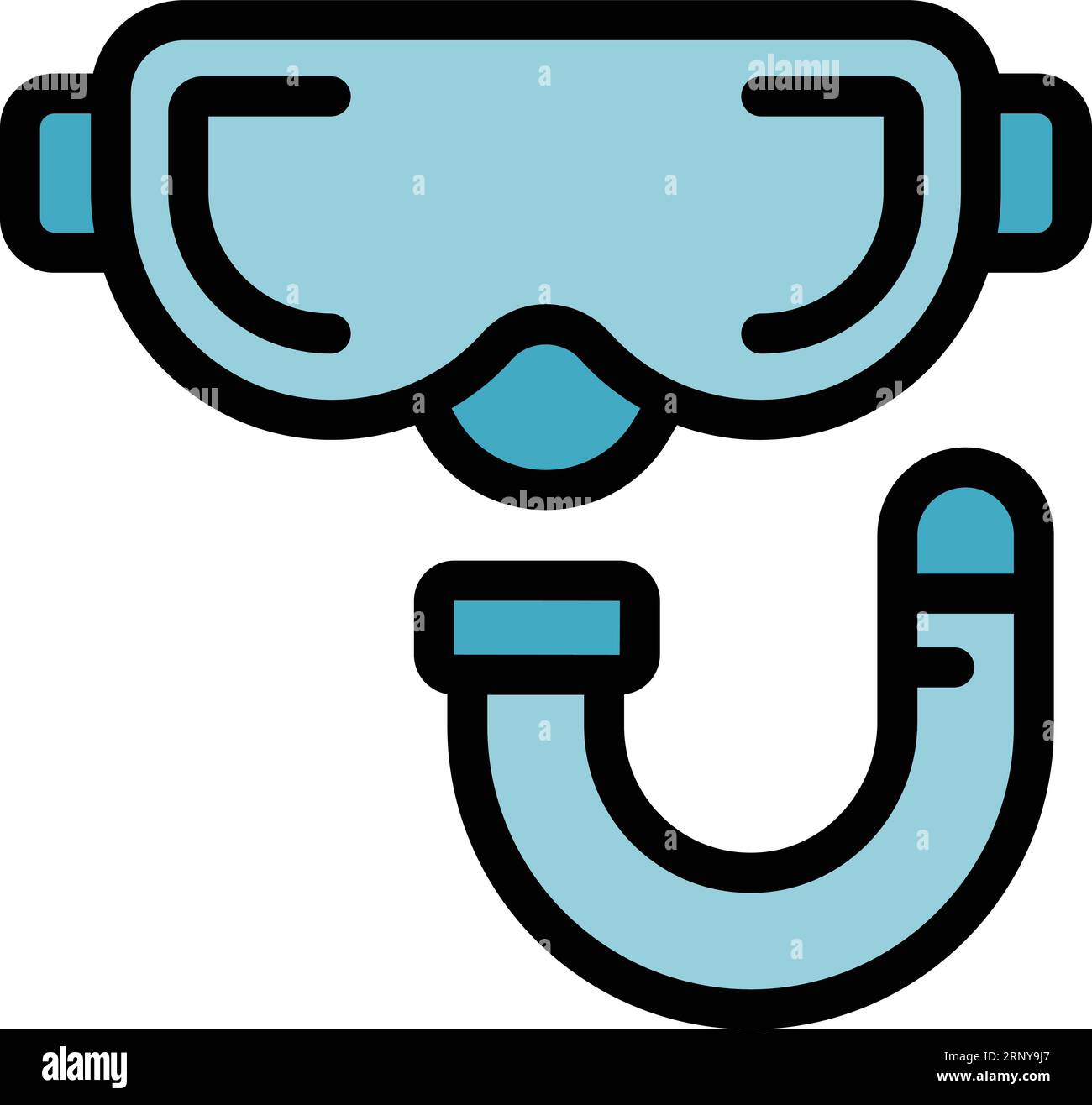 Diving mask icon outline vector. Sea landmark. Balkan world color flat Stock Vector Image & Art ...