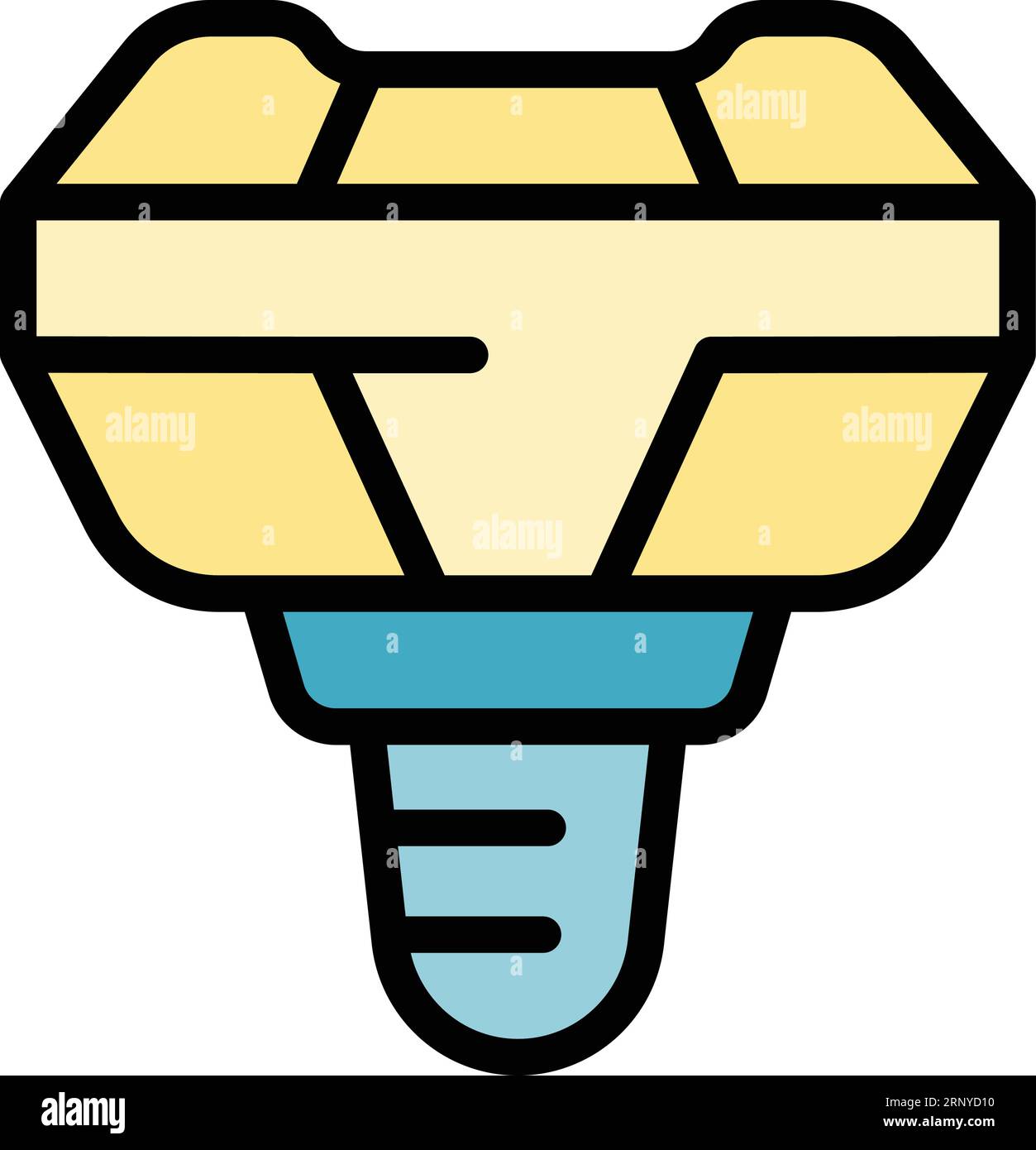 Diamond implant icon outline vector. Tooth dentist. Care magic color ...