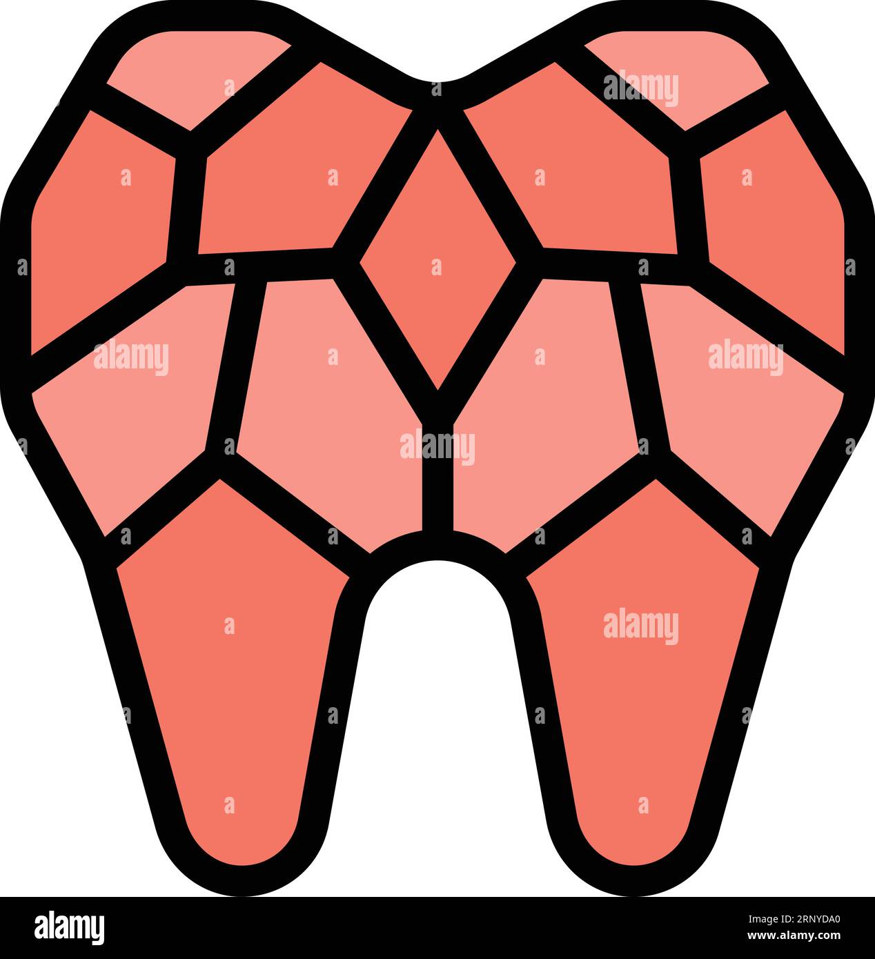 Silver tooth icon outline vector. Magic ring. Care teeth color flat ...