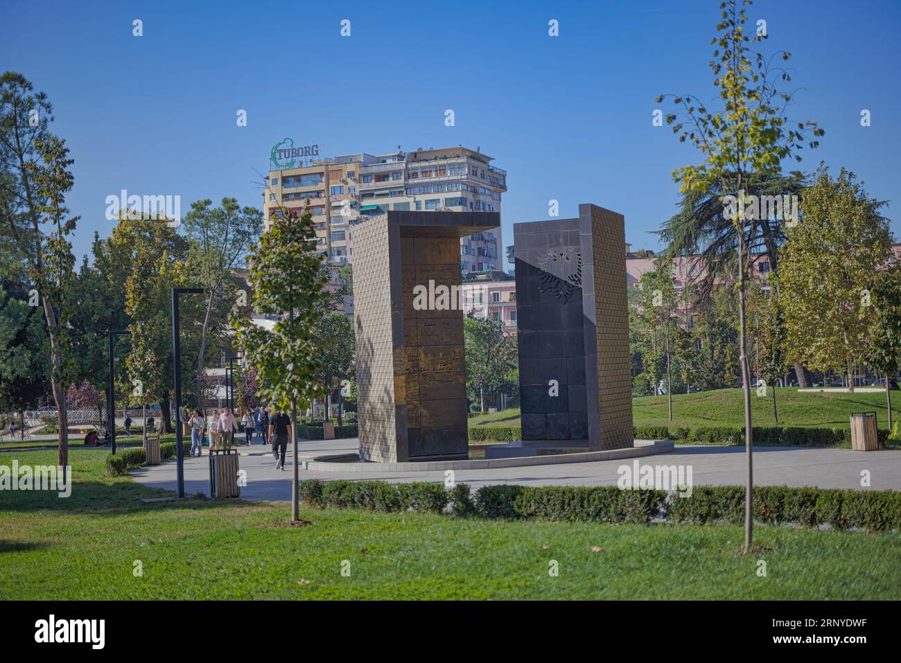 Modern Sculpture at Tirana Park Commemorating 100 Years Independence ...