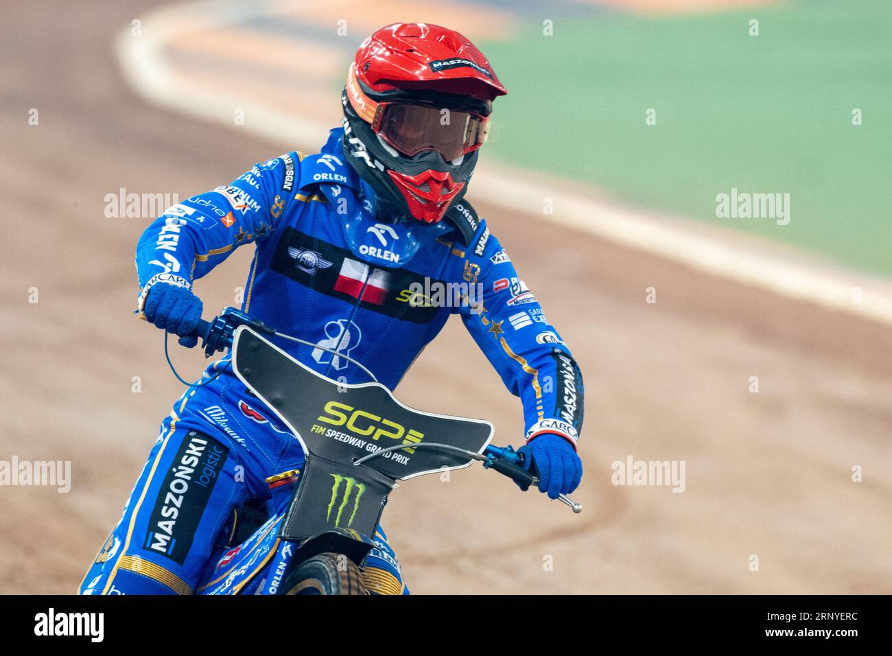 Bartosz Zmarzlik of Poland #95 during the 2023 FIM Speedway Grand Prix of Great Britain at ...