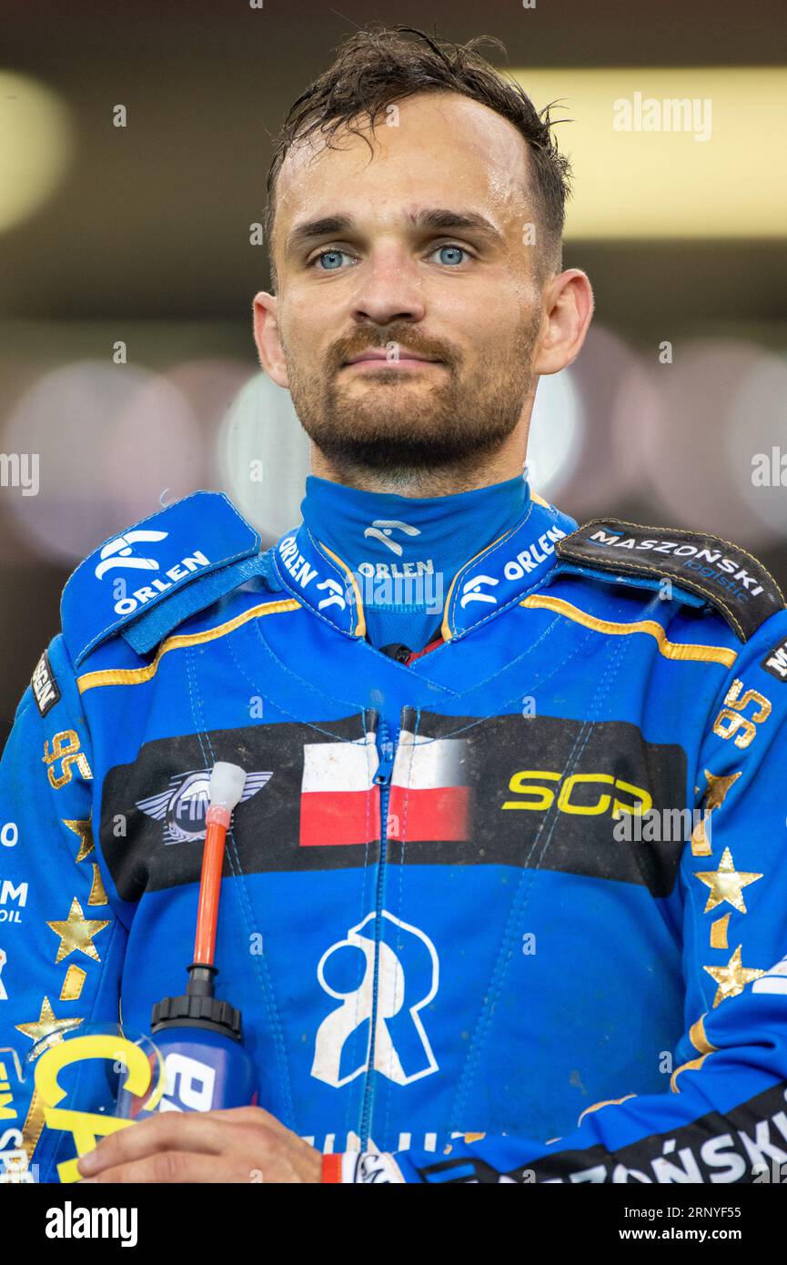 Bartosz Zmarzlik of Poland #95 during the 2023 FIM Speedway Grand Prix of Great Britain at ...