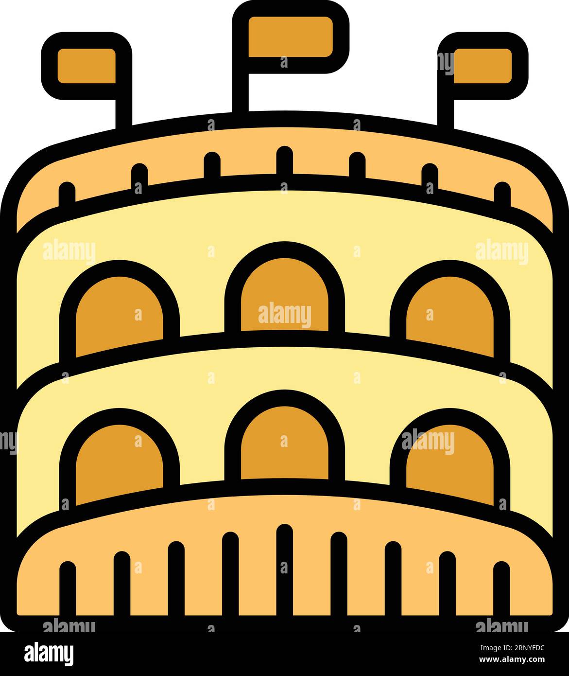 Gladiator amphitheater icon outline vector. Building ancient. Old ...