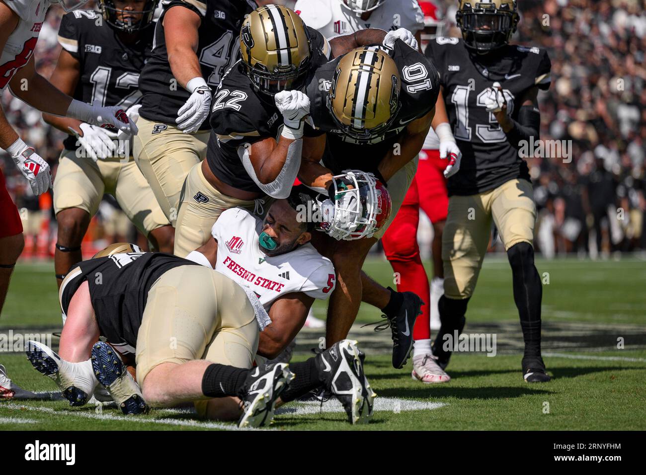 WEST LAFAYETTE, IN - SEPTEMBER 02: Purdue Boilermakers defensive back ...
