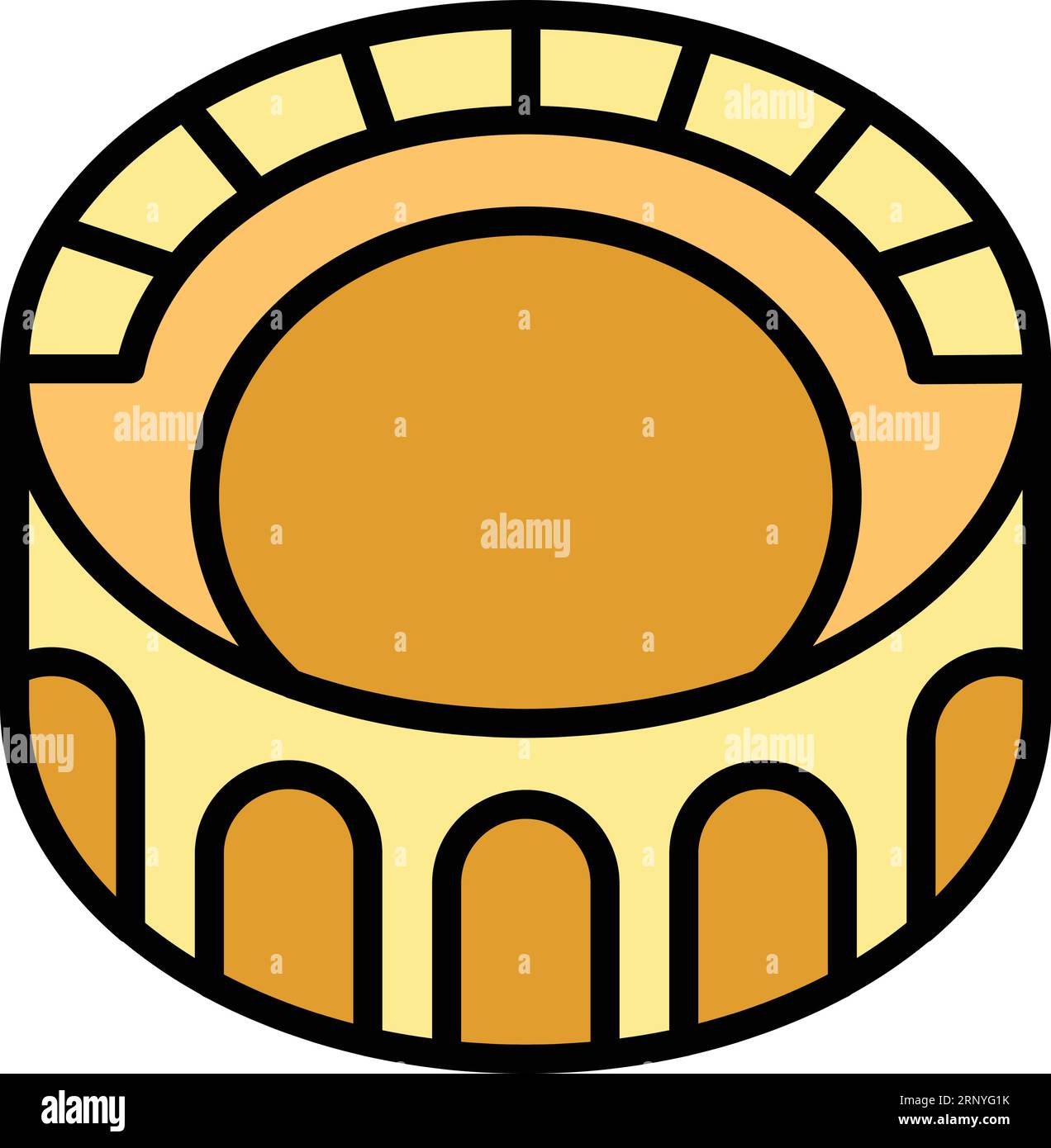 Circle amphitheater icon outline vector. Building architecture. Work ... Circle amphitheater icon outline vector. Building architecture. Work ...
