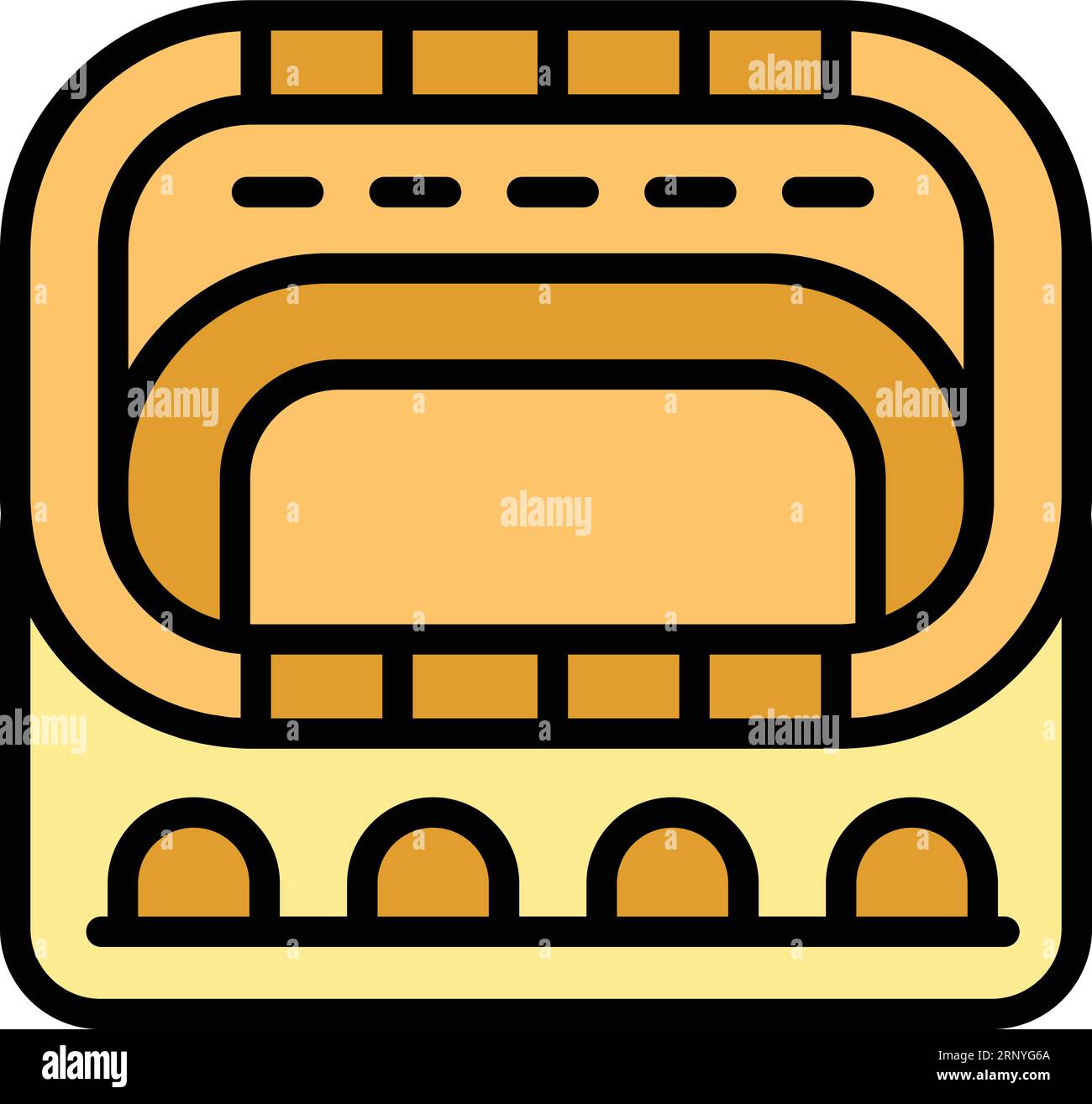 Amphitheater icon outline vector. Ancient work. Old hall color flat ...