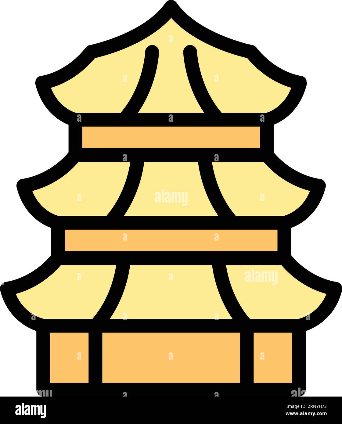 Asian building icon outline vector. Munich skyline. Landmark cityscape ...