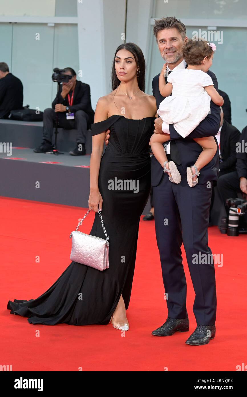 Venice Lido, Italy. 02nd Sep, 2023. Veronica Papa (l), Agnese Fulco (c ...