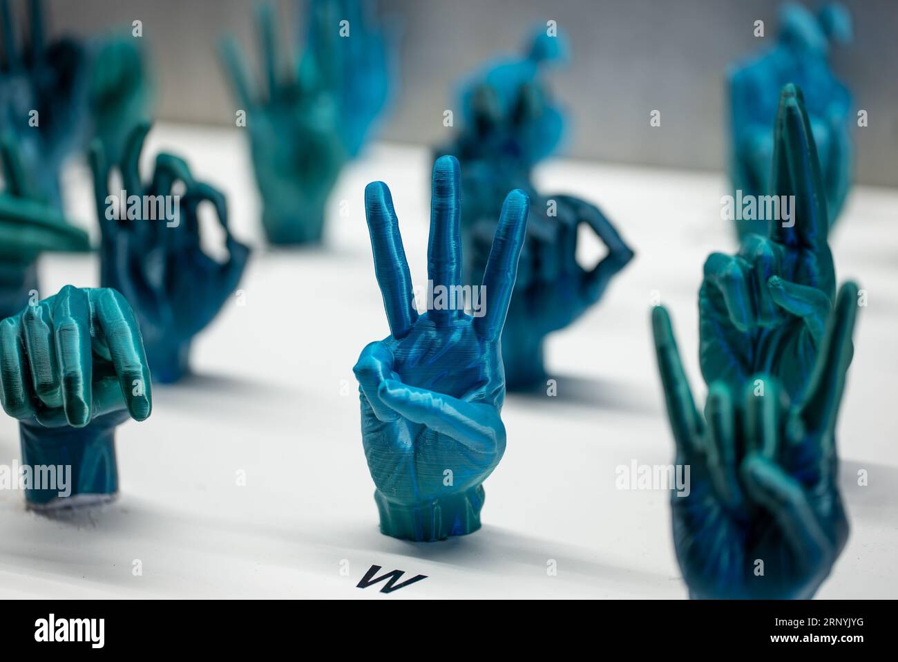 deaf language signs collection concept, hand and fingers alphabet ...