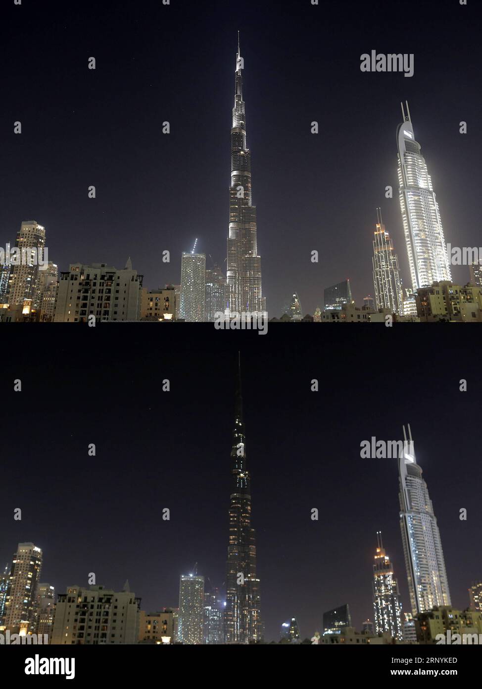 (180325) -- DUBAI, March 25, 2018 -- The combo photo taken on March 24 ...