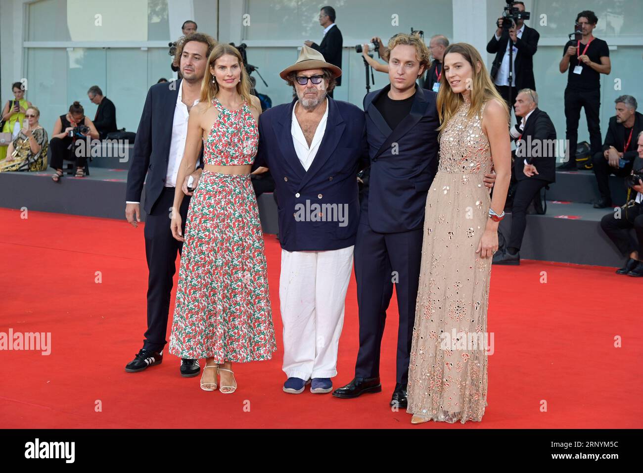Venice Lido, Italy. 02nd Sep, 2023. From (l) to (r) Cy Schnabel, Julian ...