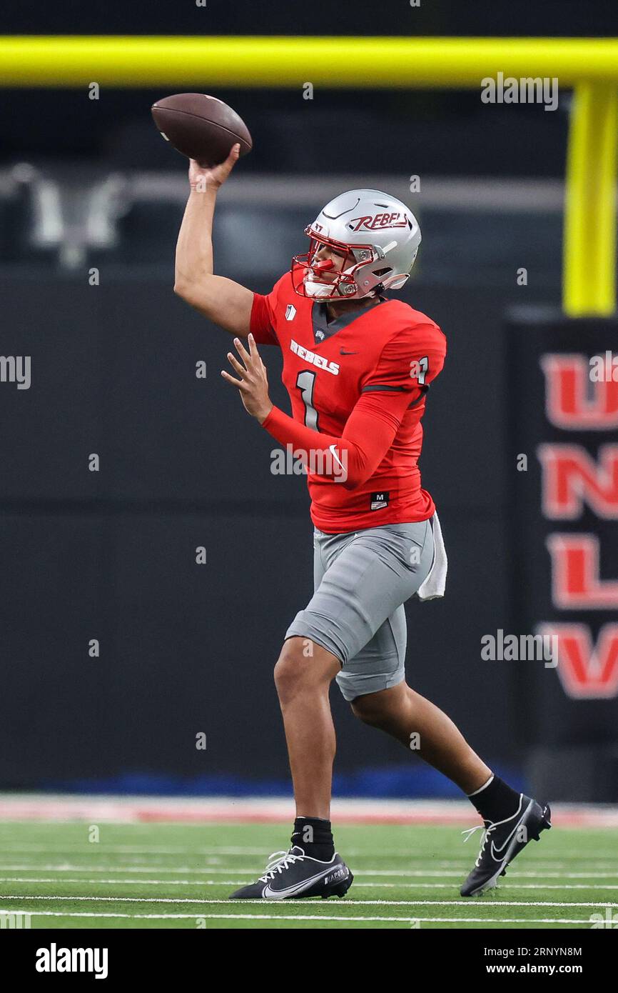Las Vegas, NV, USA. 02nd Sep, 2023. UNLV Rebels quarterback Jayden ...