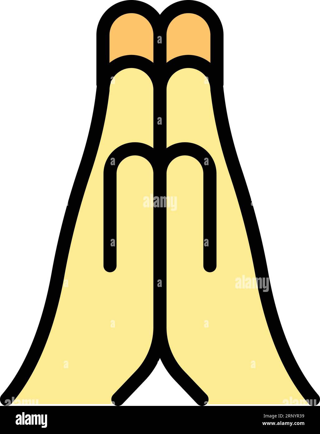 Prayer hands icon outline vector. City skyline. West landmark color ...