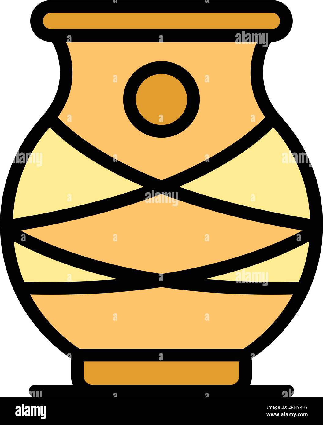 Indian vase icon outline vector. Travel west. Sky tourism color flat ...