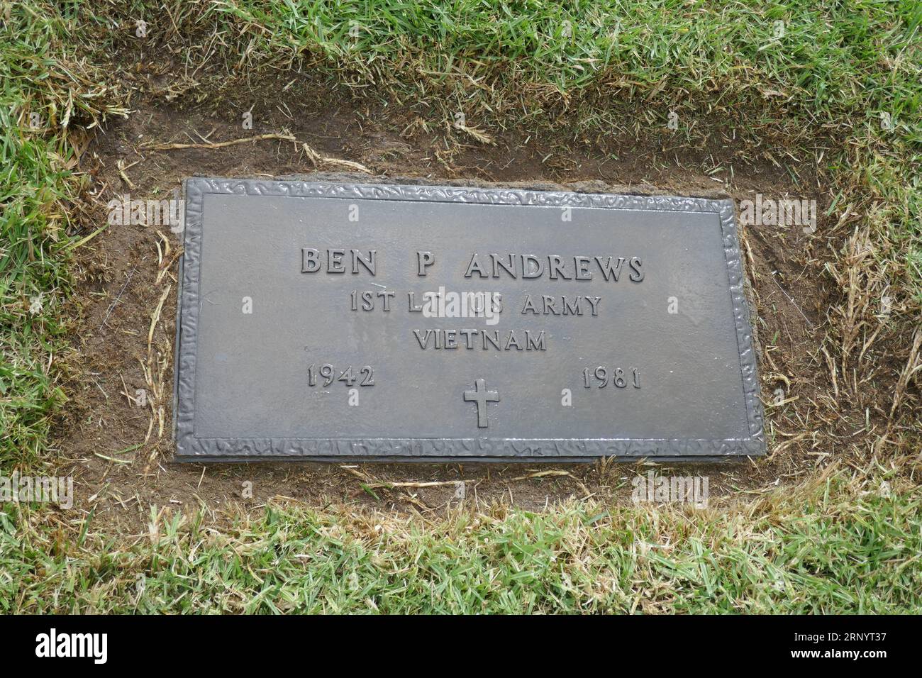 Los Angeles, California, USA 1st September 2023 Actor Ben Andrews Grave in Gentleness Section at ...