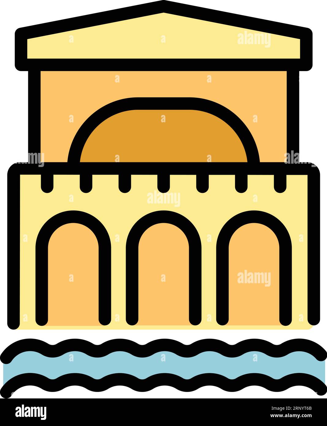 Casablanca port icon outline vector. City travel. African building ...