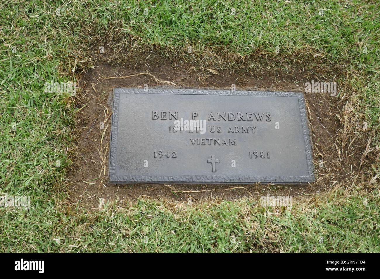 Los Angeles, California, USA 1st September 2023 Actor Ben Andrews Grave in Gentleness Section at ...