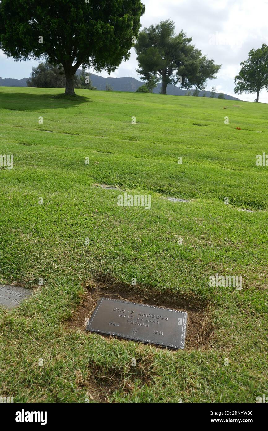 Los Angeles, California, USA 1st September 2023 Actor Ben Andrews Grave in Gentleness Section at ...