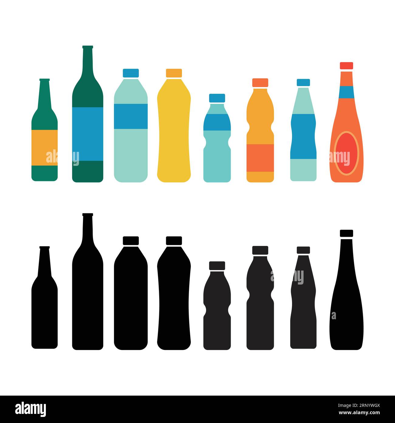 Bottled soft drinks Stock Vector Images - Alamy
