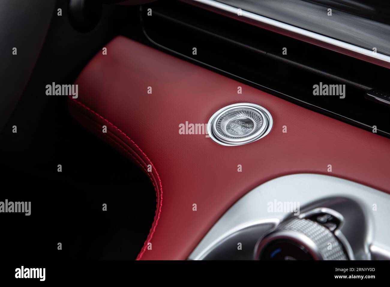 Car engine push start stop button ignition remote starter. Car ...