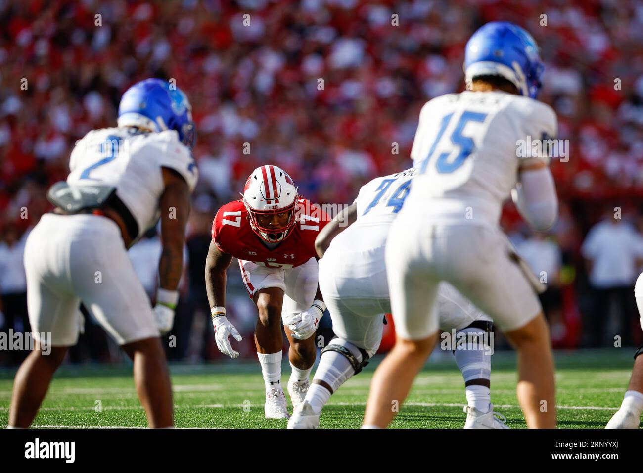 Madison, WI, USA. 2nd Sep, 2023. Wisconsin Badgers linebacker Darryl ...