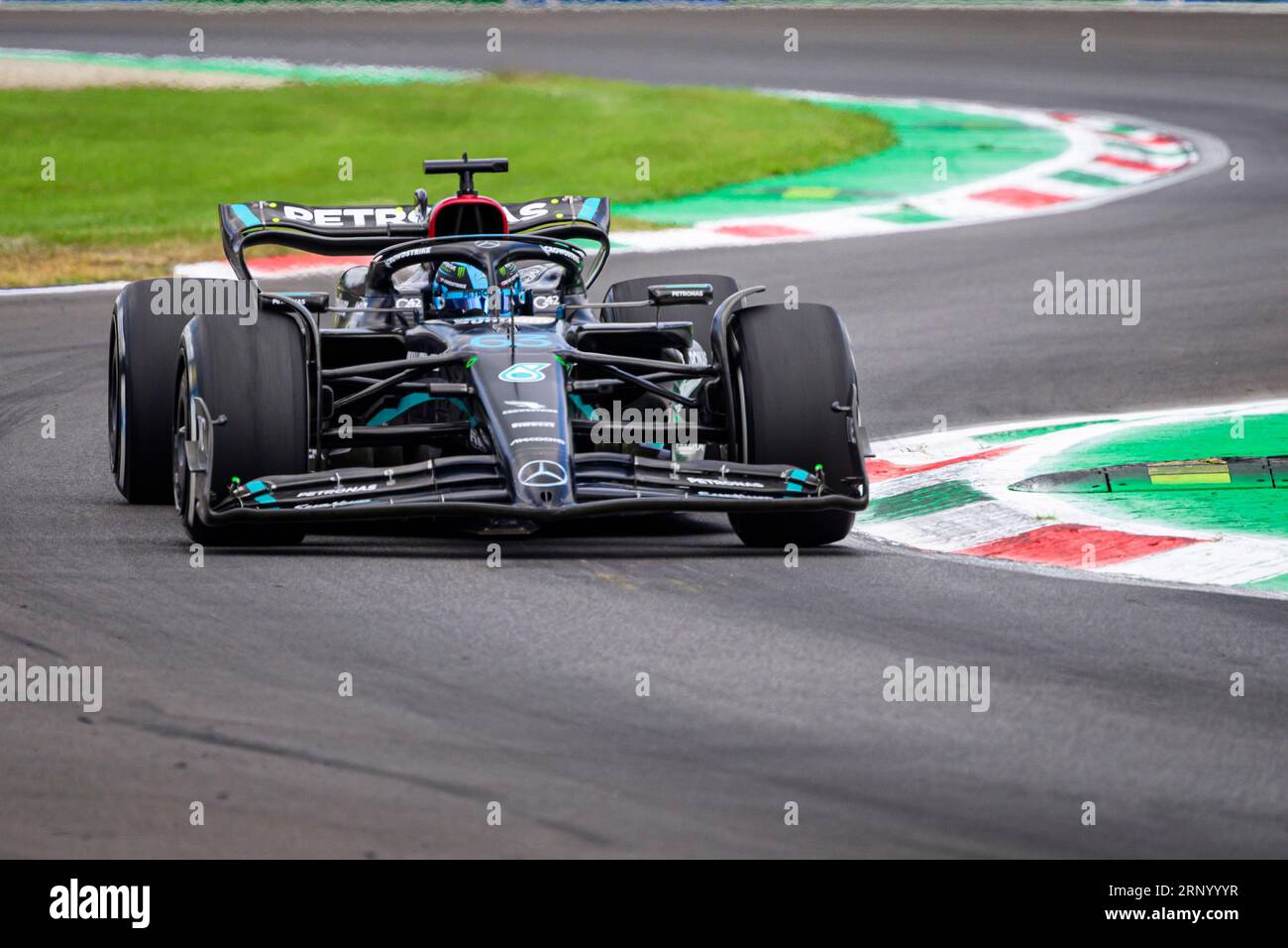 Milano, Italy. 01st Sep, 2023. Mercedes AMG Petronas F1 Team's British ...