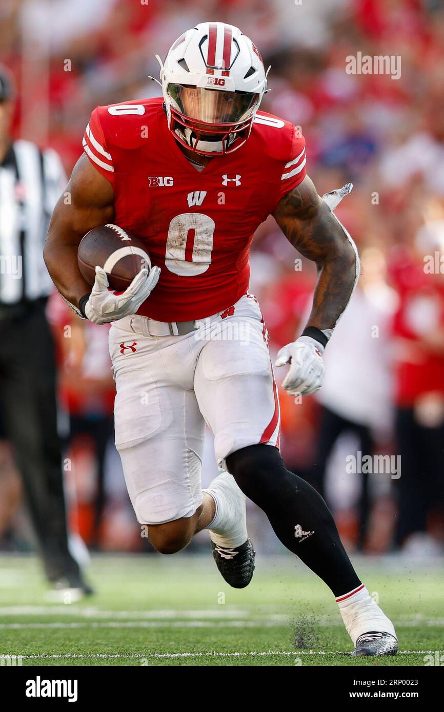 Madison, WI, USA. 2nd Sep, 2023. Wisconsin Badgers running back Braelon ...