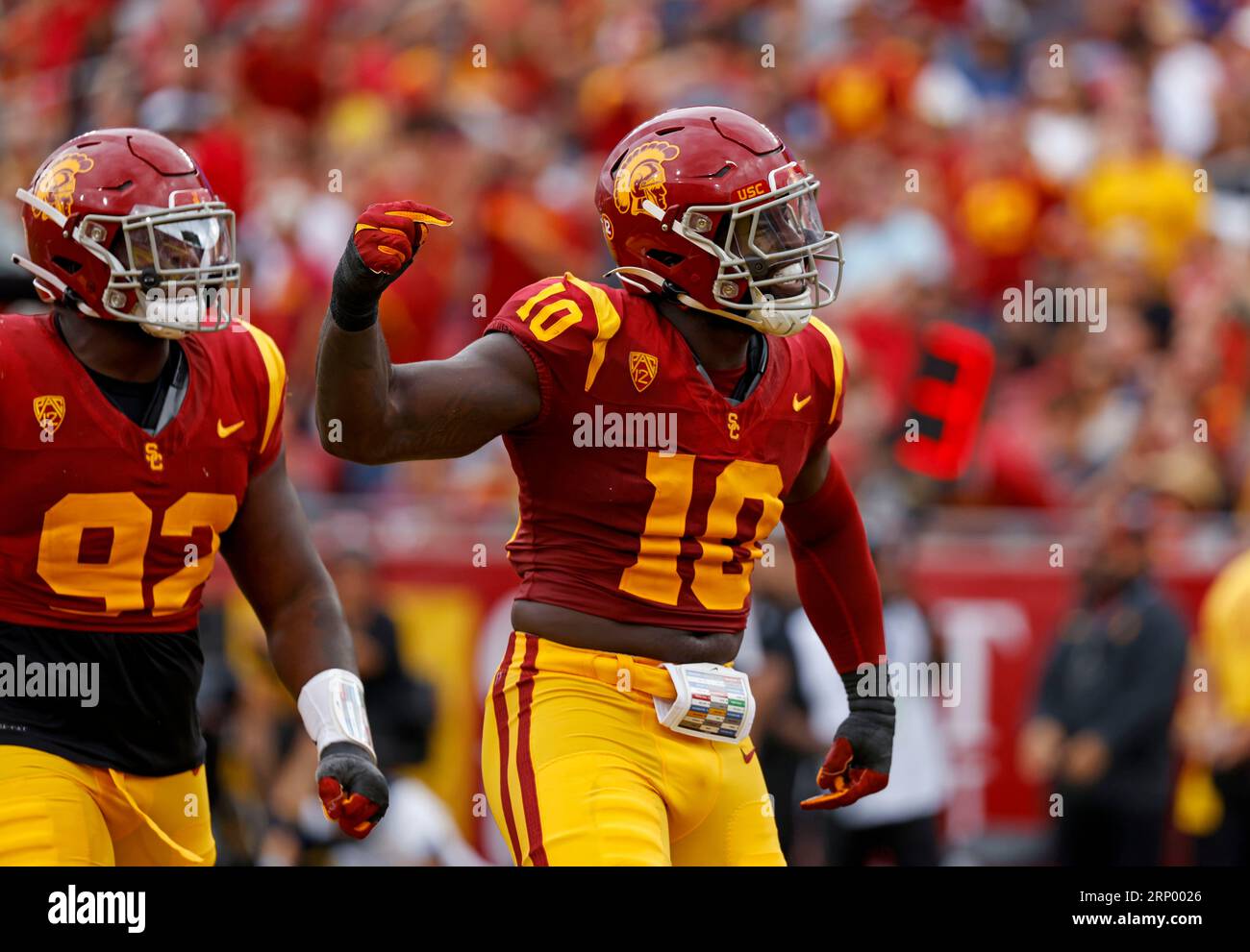 September 02, 2023 USC Trojans defensive end Jamil Muhammad #10 ...