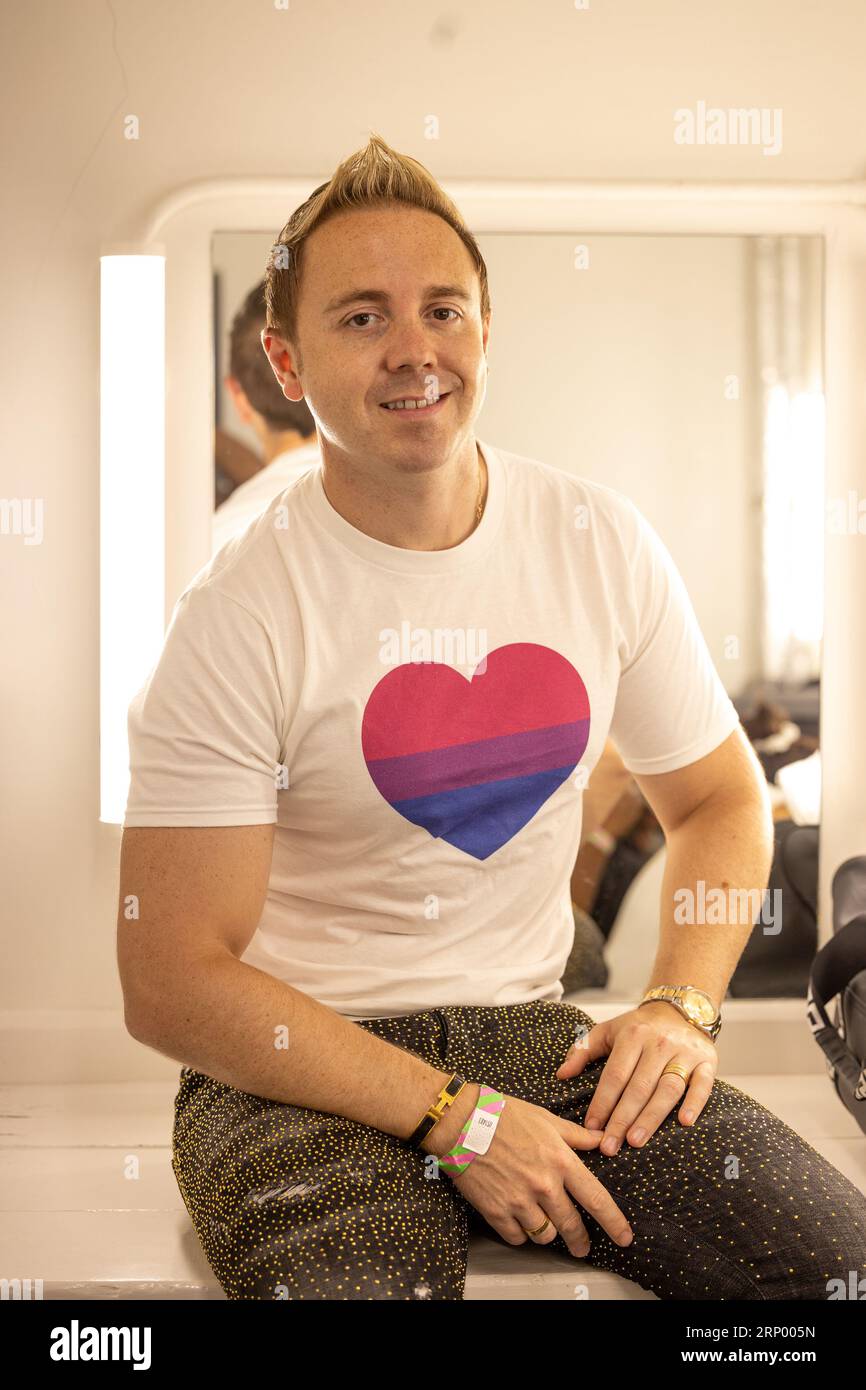 London, UK. 02nd Sep, 2023. John Galea performs at Bi Pride UK 2023 held at The People's Palace ...